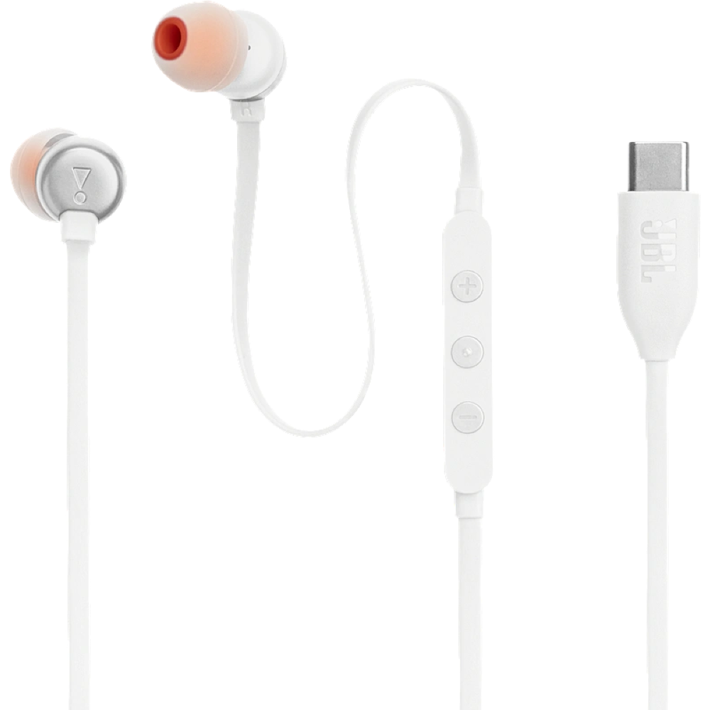 Наушники проводные внутриканальные JBL Tune 310С, USB Type-C, белый