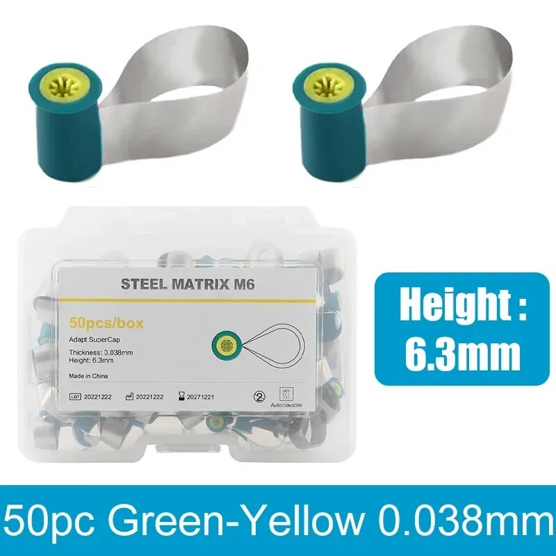 Матрицы стоматологические Steel Matrix M6, 50pcs-6.3-0.038mm