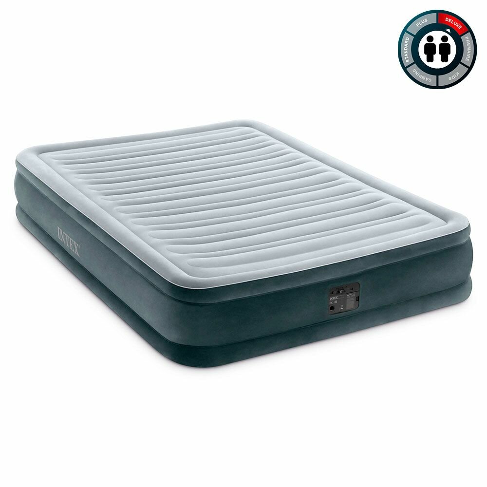Надувная кровать Intex Comfort-Plush 67768 Серый Размеры: Высота 330мм Глубина 1910мм Ширина 1370мм
