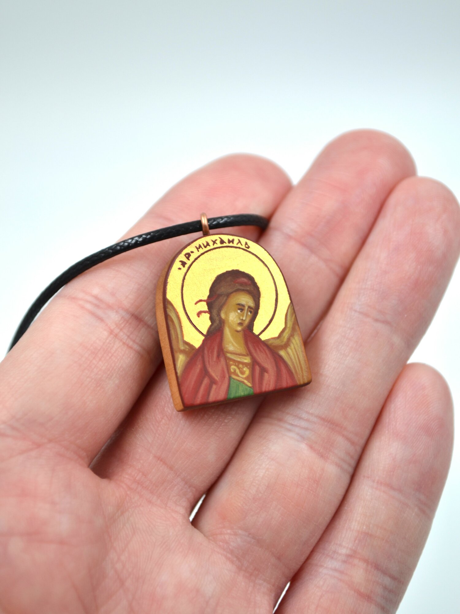Архангел Михаил нательная икона рукописная
