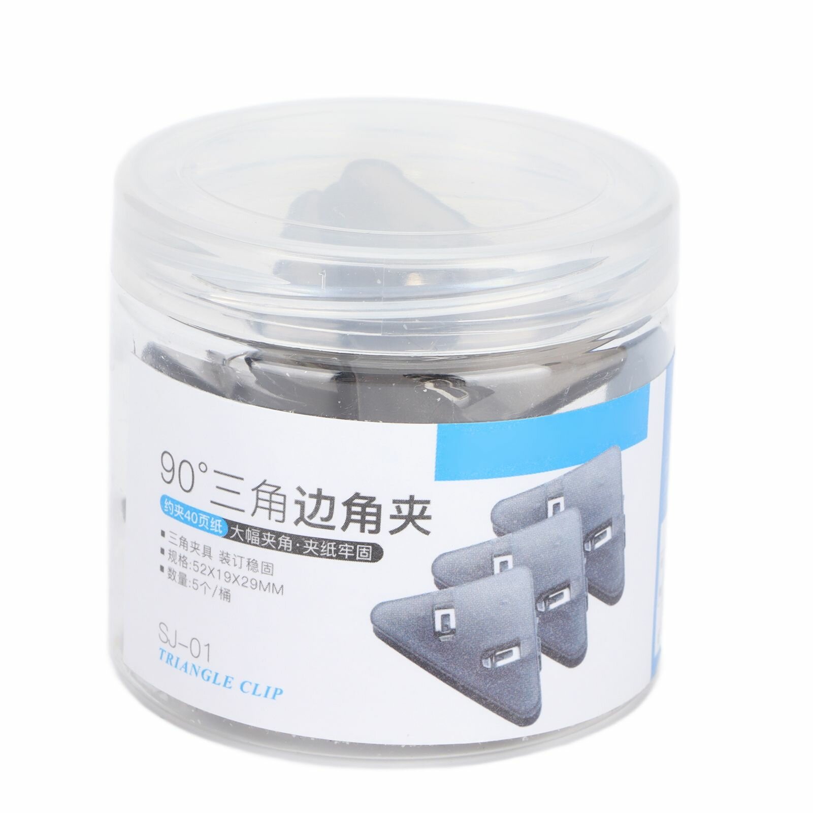 5шт скрепки треугольные портативные прочные крепежные инструменты для тестовых бумажных заметок документычерный