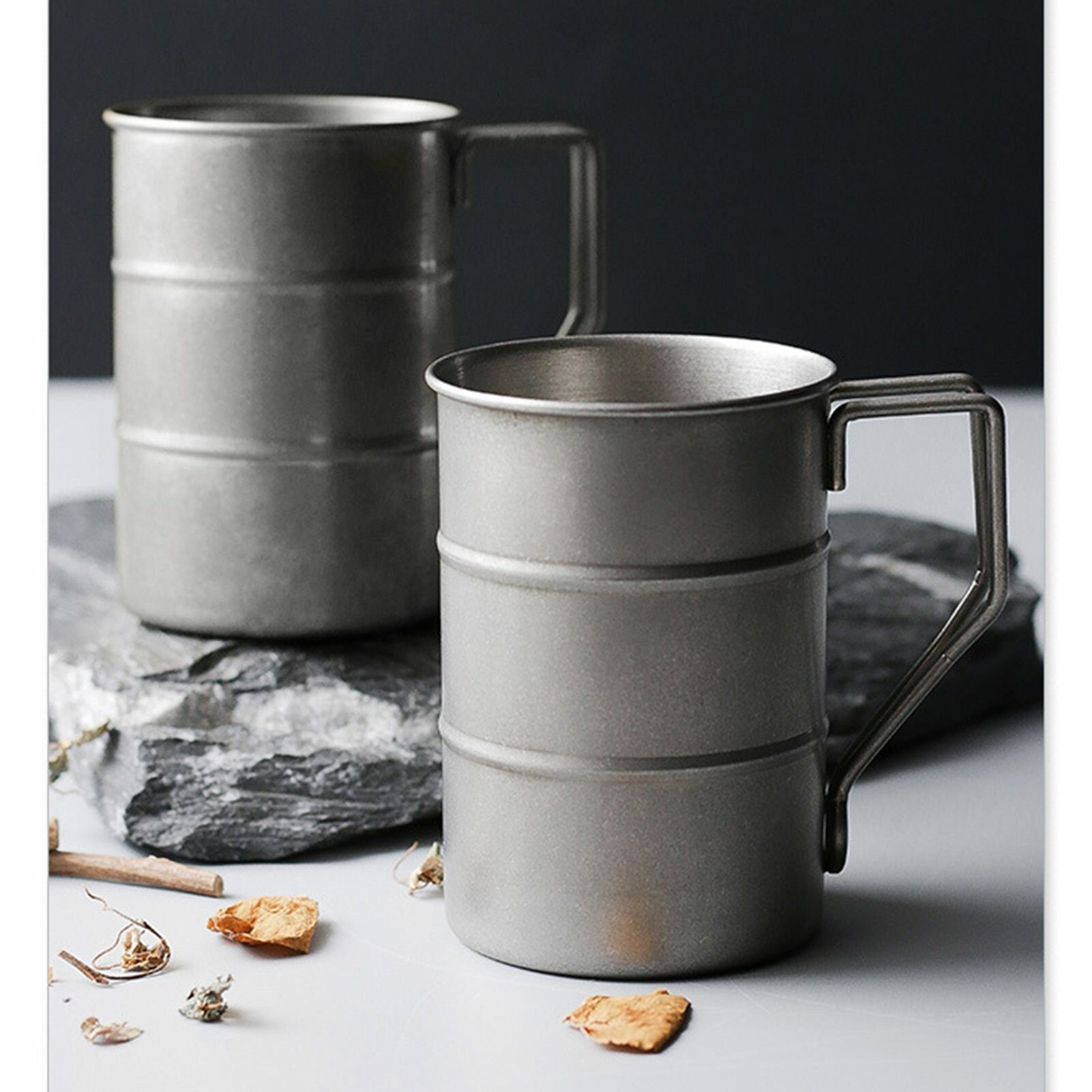 Пивная чашка 304 из нержавеющей стали, ретро-стиль, круглая бамбуковая кружка для кемпинга, для дома и улицы, винтажный цвет