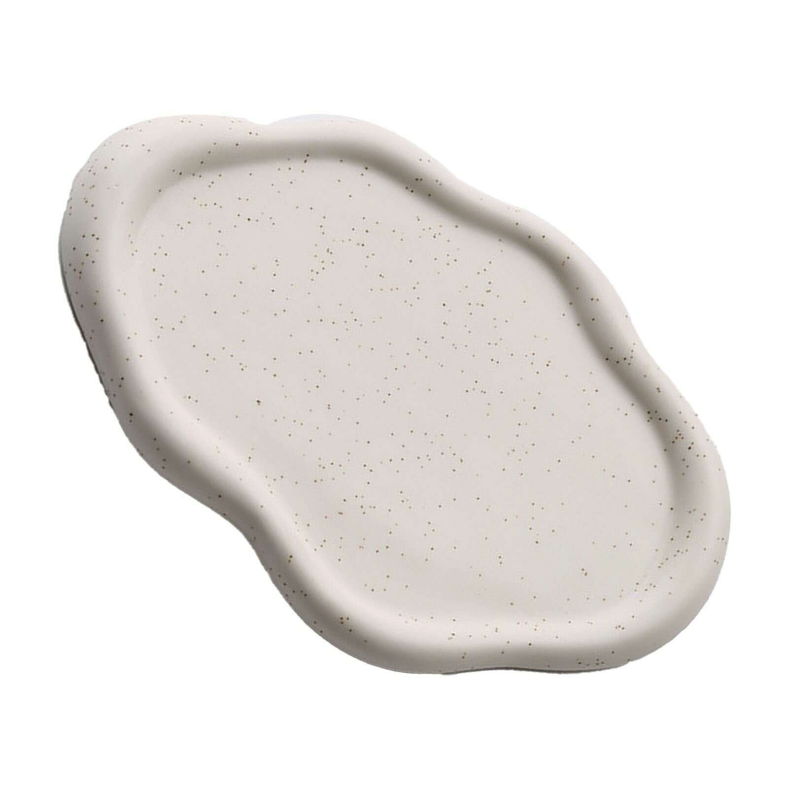 Овальная керамическая тарелка для украшений, белая глянцевая