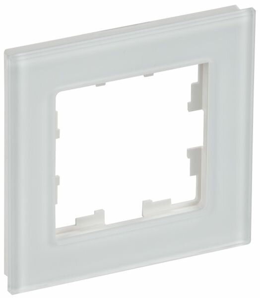 3 шт. IEK BRITE DECOR, Рамка, Белый матовый стекло, 1-пост, BR-M12-G-31-K01