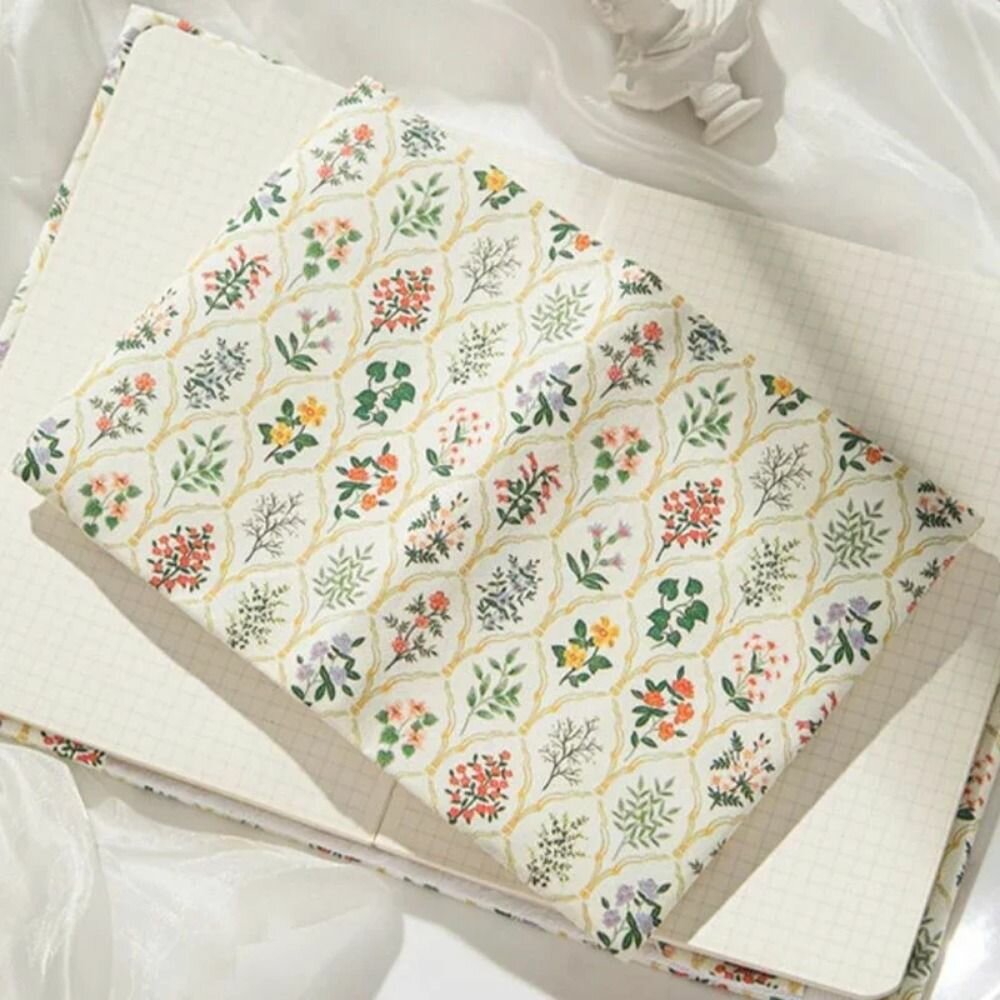 Тканевая обложка для блокнота А5 и А6 с цветочным узором — защитная обложка для дневника, планировщика и журнала