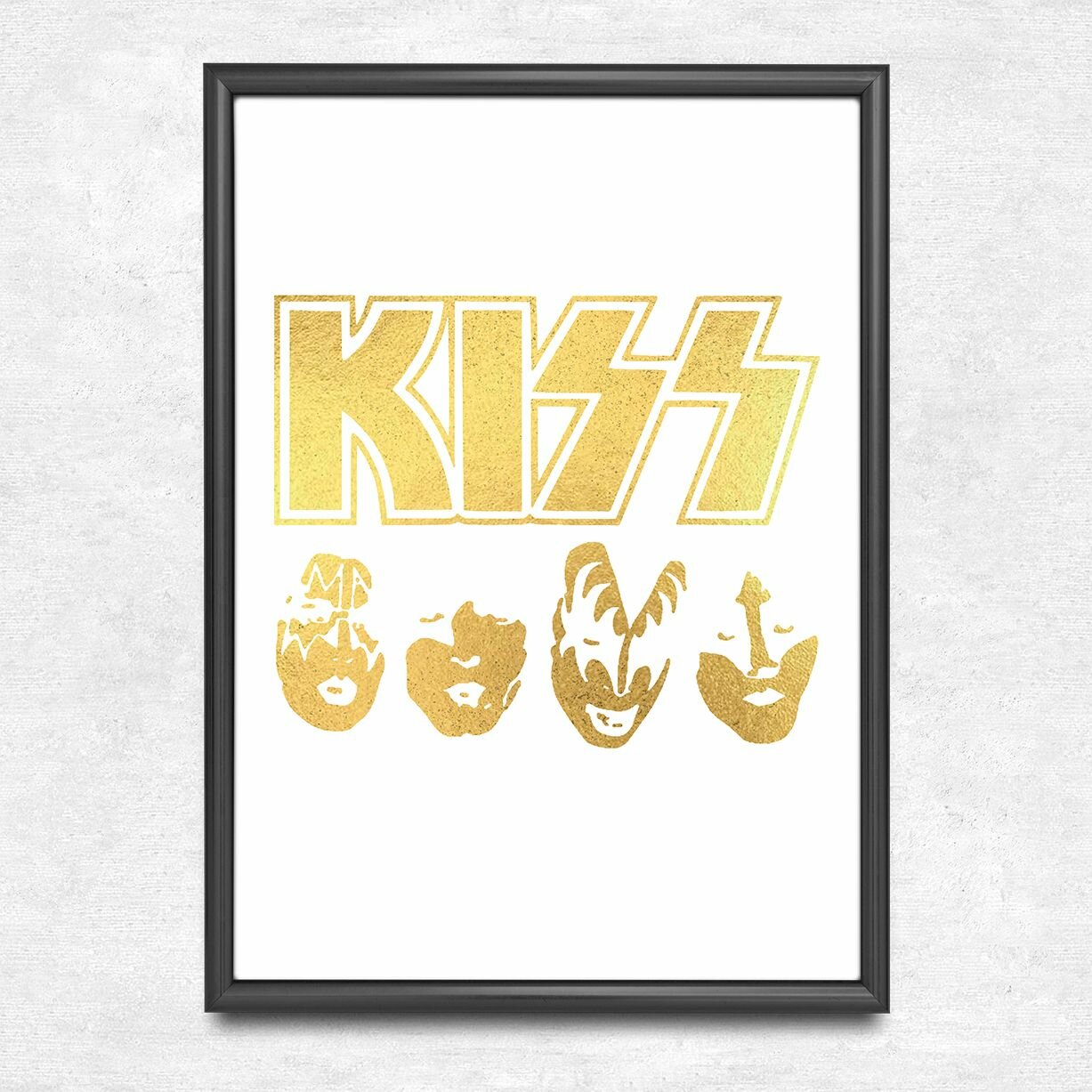 Постер Kiss / Плакат Кисс РОК Декор для квартиры, дома, офиса, комнаты