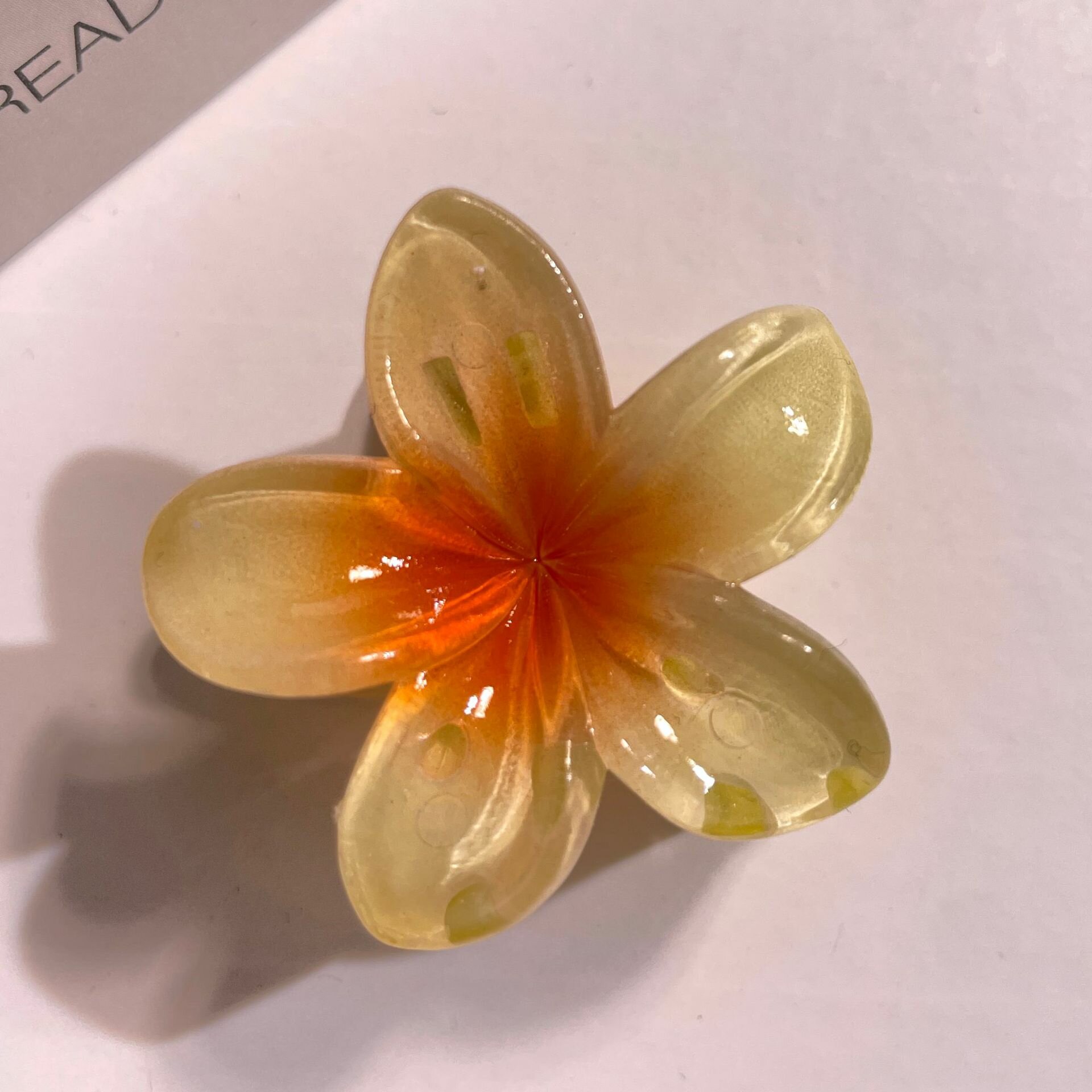 Заколка для волос Bauhinia, оранжевая, 4 см