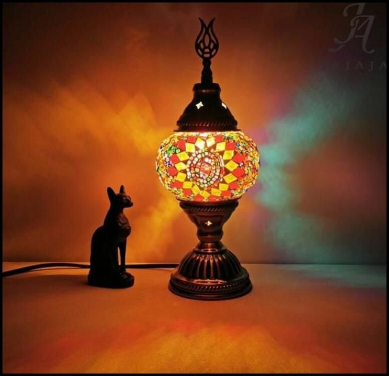 Светильник настольный с восточной мозаикой, 12х36 см, MARMAM-LIGHT