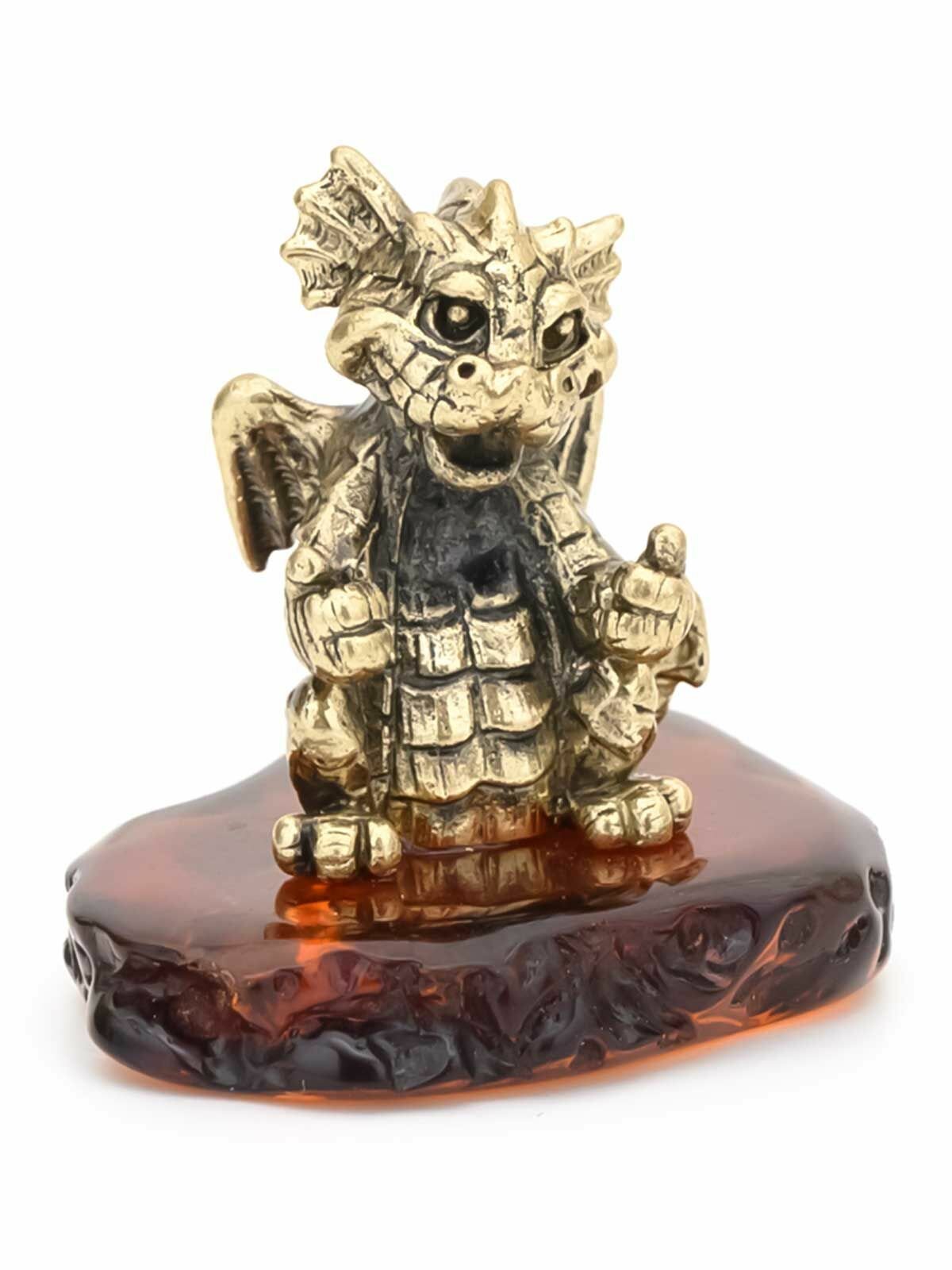 Сувенирная фигурка - Дракон Класс, Янтарь, 2,7 см
