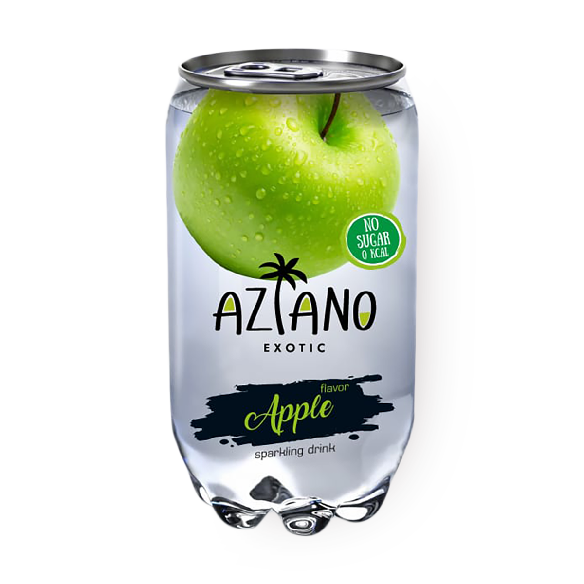 Напиток газированный Aziano со вкусом яблока, 0,35 л, без сахара