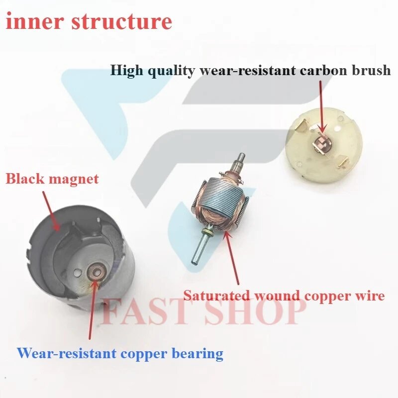 Мини-вентилятор, двигатель с угольной щеткой, прочный маленький двигатель R260, 3 В-9 В, миниатюрный высокоскоростной мотор, игрушка, электрическая зубная щетка, универсальная