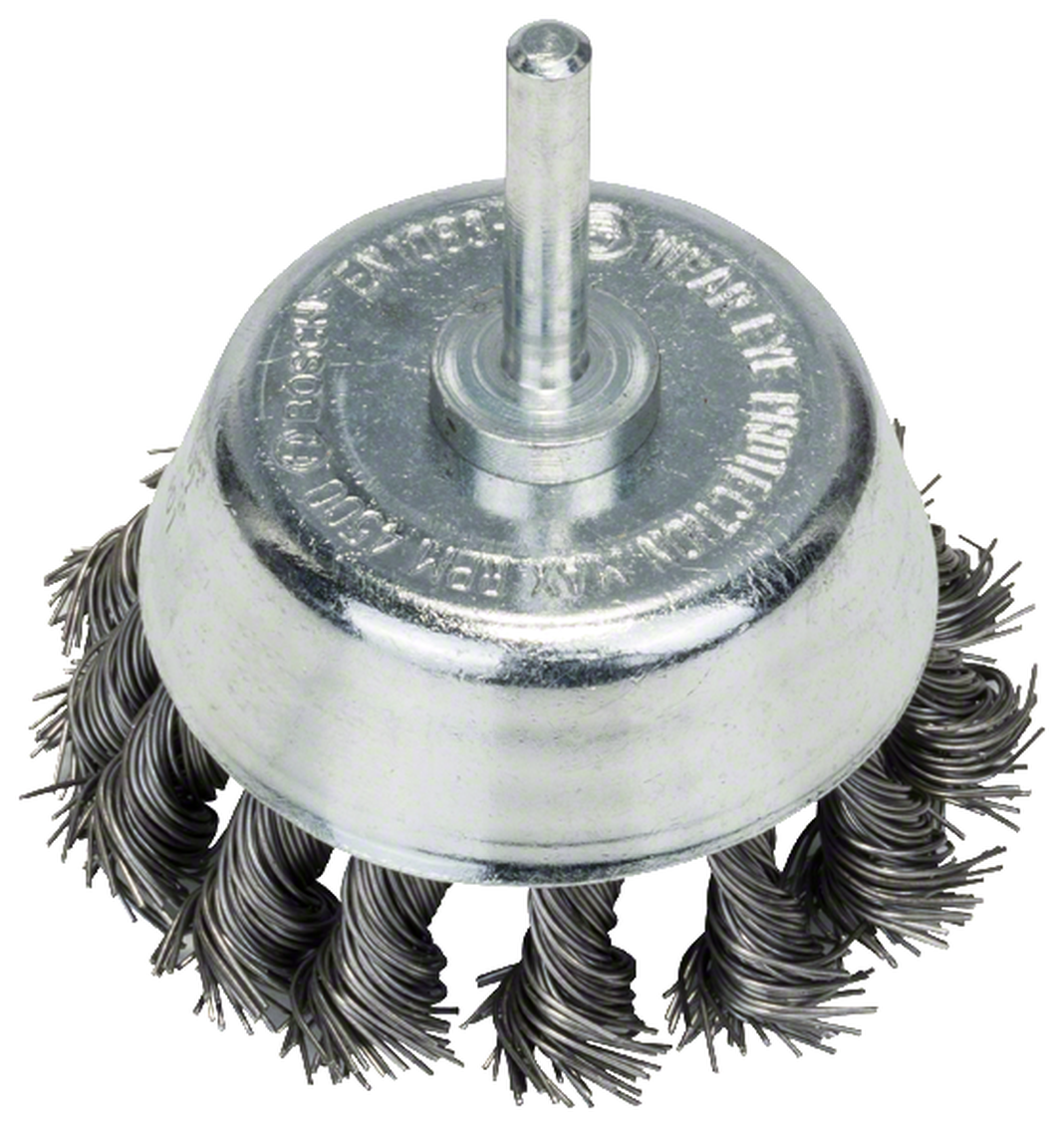 Щетка BOSCH 2608622050, 65 мм, чашечная, сталь, хвостовик 6 мм