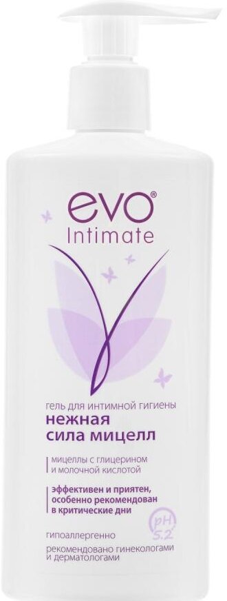EVO INTIMATE гель для интимной гигиены нежная сила мицелл 250МЛ