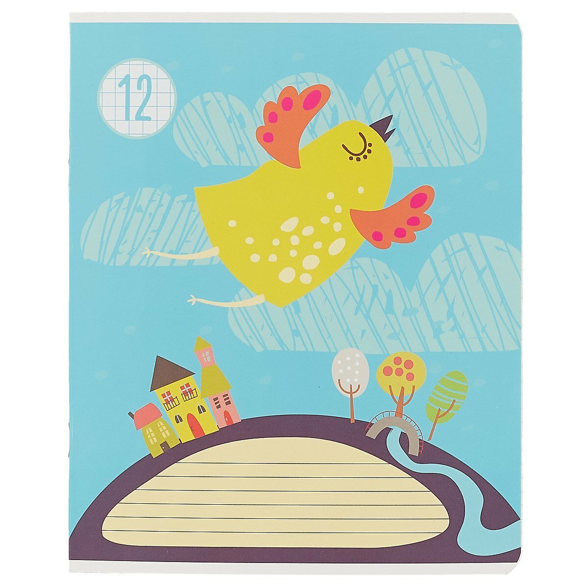 Тетрадь в клетку Academy Style, "Детские рисунки", 12 листов, в ассортименте