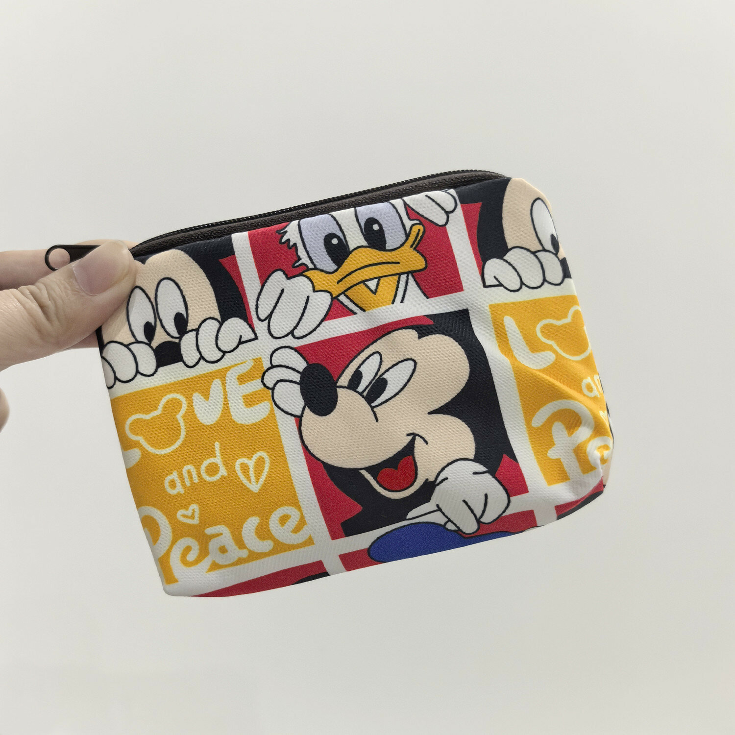 Miniso Кошелек для монет Дораэмон, караоке-цепочка, мягкий, компактный, портативный, милый мультяшный принт, креативный женский кошелек для монет.