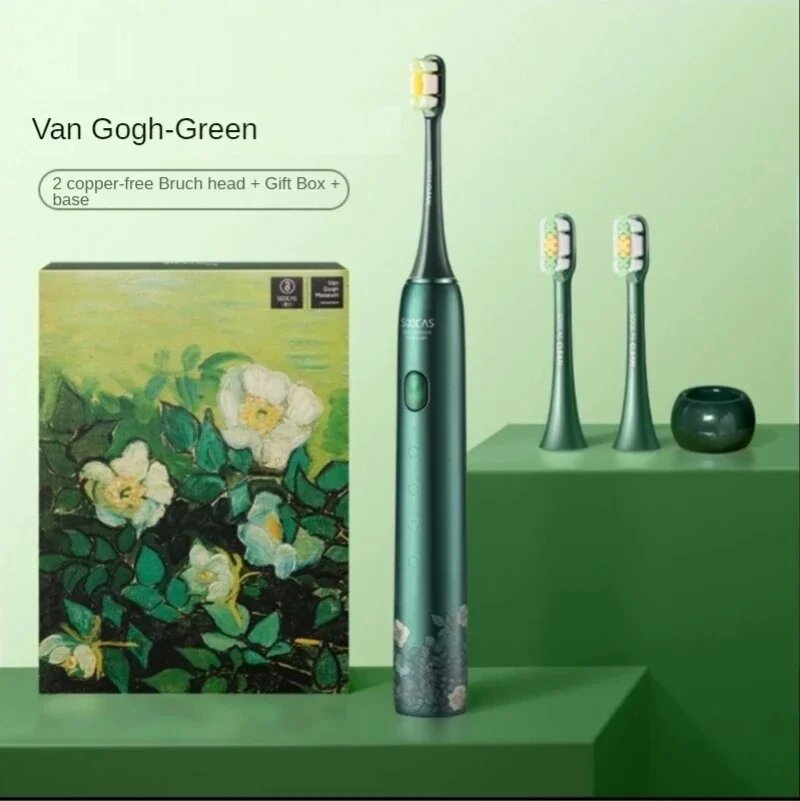 Электрическая зубная щетка SOOCAS Van Gogh X3U зеленая green X3U
