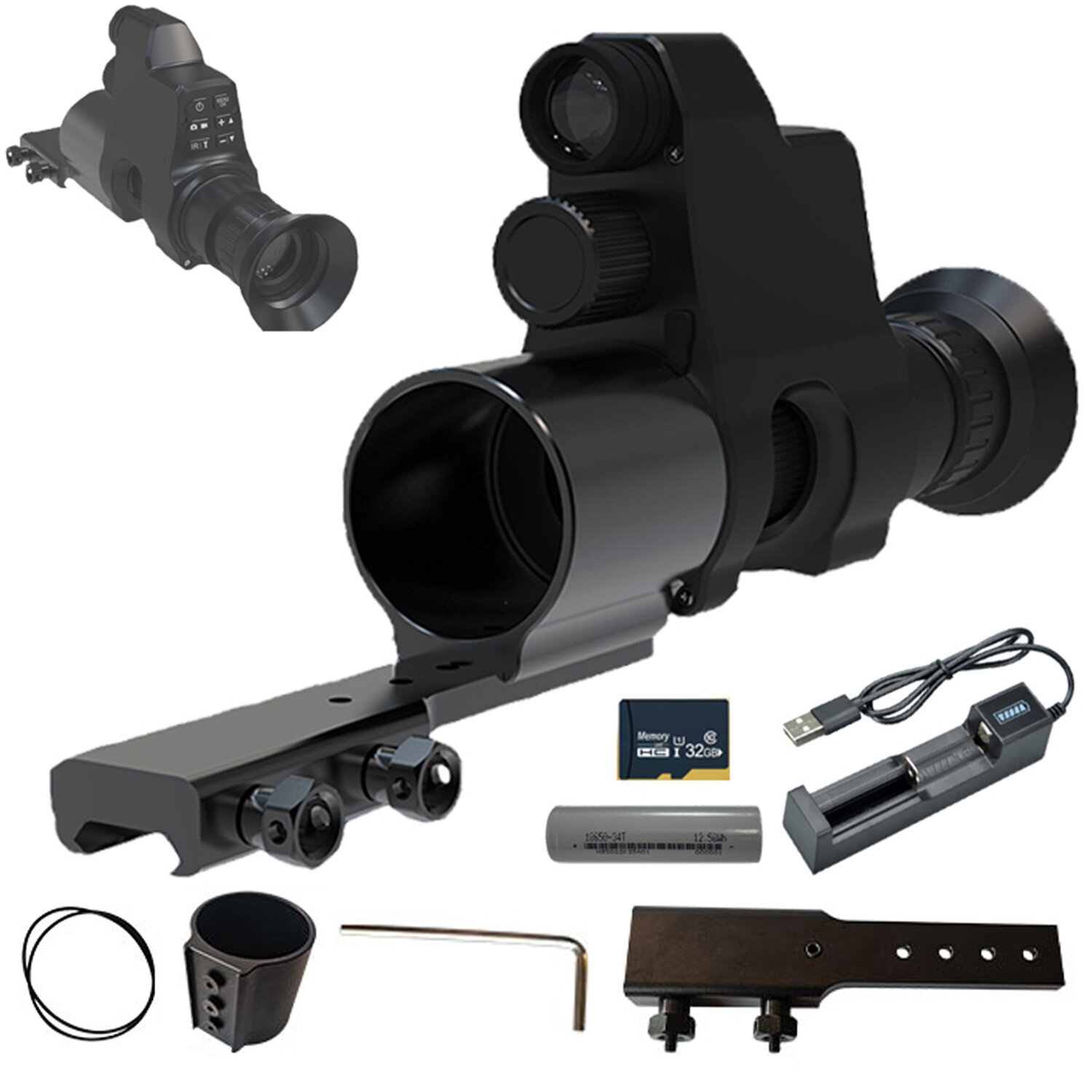 Монокуляр ночного видения NV4BS с инфракрасным освещителем для фотографии и видеозаписи, дальность 984 футов, разрешение 1080P, использование для охоты, кемпинга и наблюдения