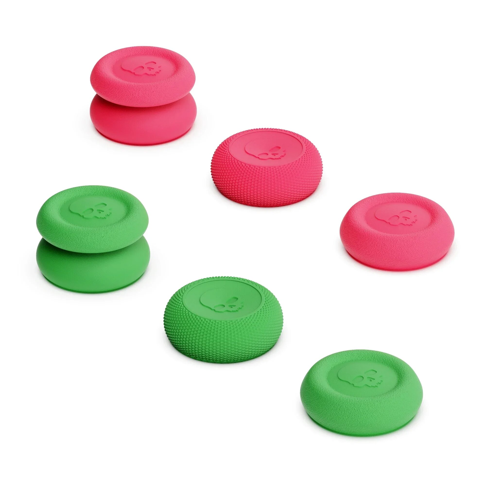 Skull & Co. Накладки на стики Thumb Grip PRO для геймпадов PS5/PS4 (6 шт.) Neon Pink Green