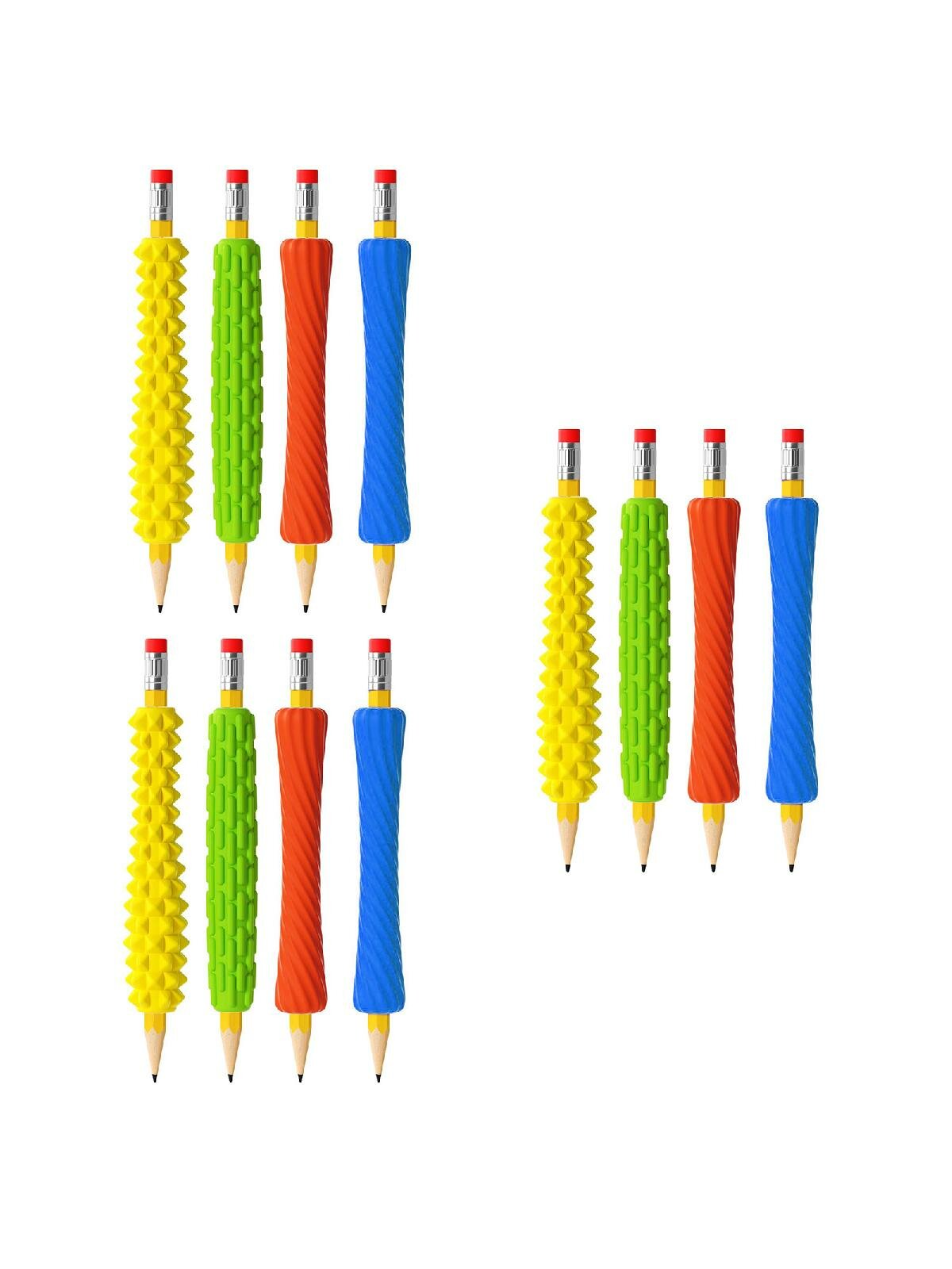 8/12 шт. Эргономичные ручки-держатели для ручек для письма, мягкая силиконовая ручка для детей