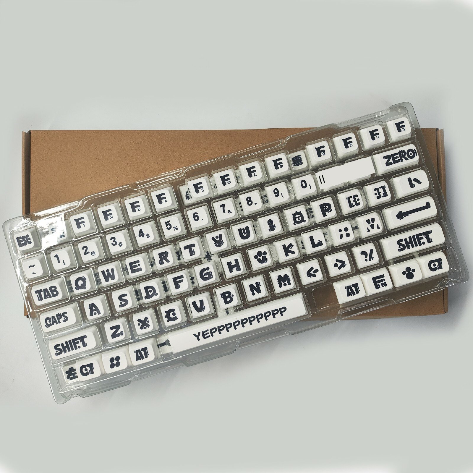 Кейкапы Animal Party XDA, сублимационная печать, для механических клавиатур, 127 клавиш, минималистичные, крупные