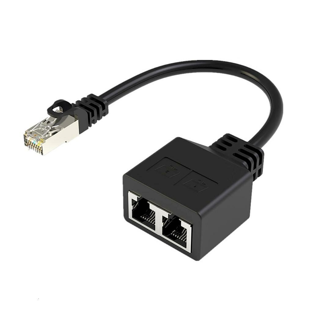 RJ45 Spocket Splitter Adapter 1-2 способа мужчин -кабельного удлинителя