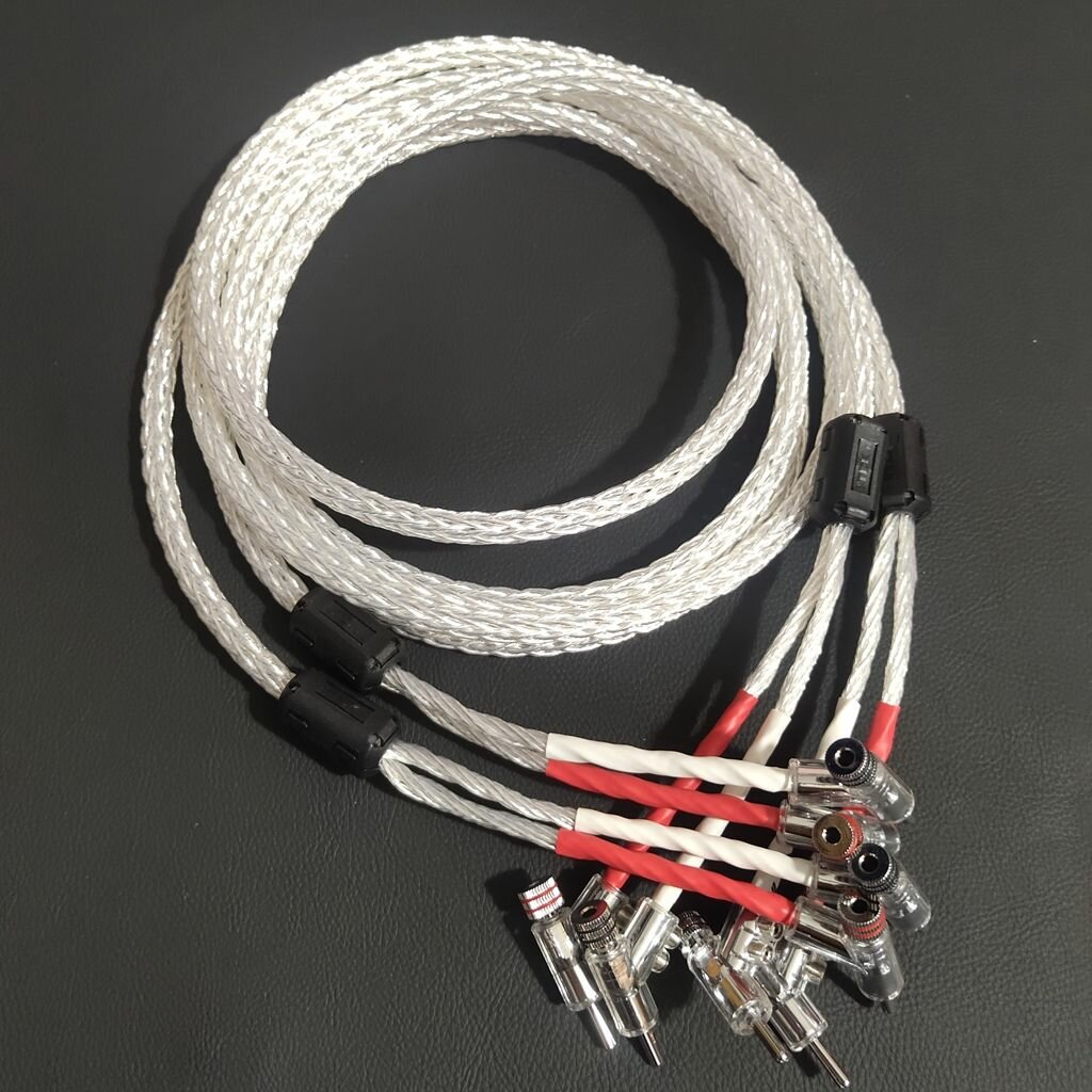 1 пара kimber kable улучшенный HiFi акустический кабель 8AG 8N аудио усилитель линейный акустический провод с WBT пистолетного типа банановый штекер