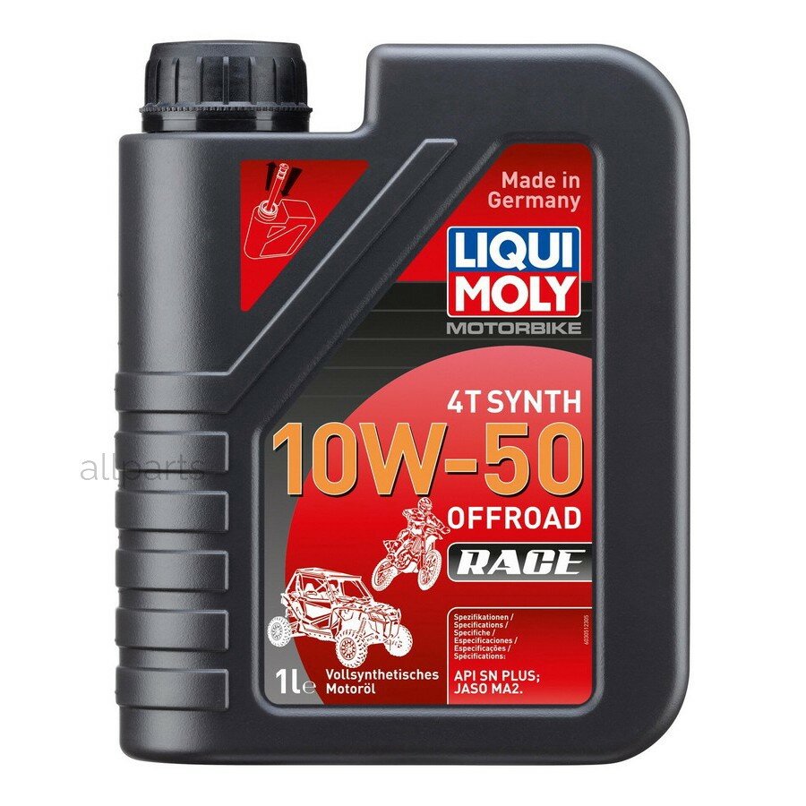LIQUI MOLY 3051 Масло моторное Motorbike 4T Synth 10W-50 Offroad Race (Cинтетическое) (1 л.)