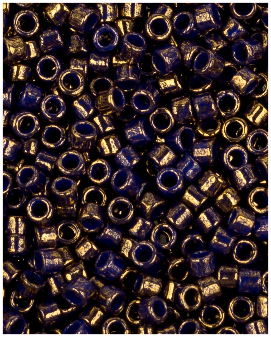 Японский бисер Toho Treasures, цилиндрический, размер 11/0, цвет: Позолоченный 24К мраморный голубой (1701), 5 грамм