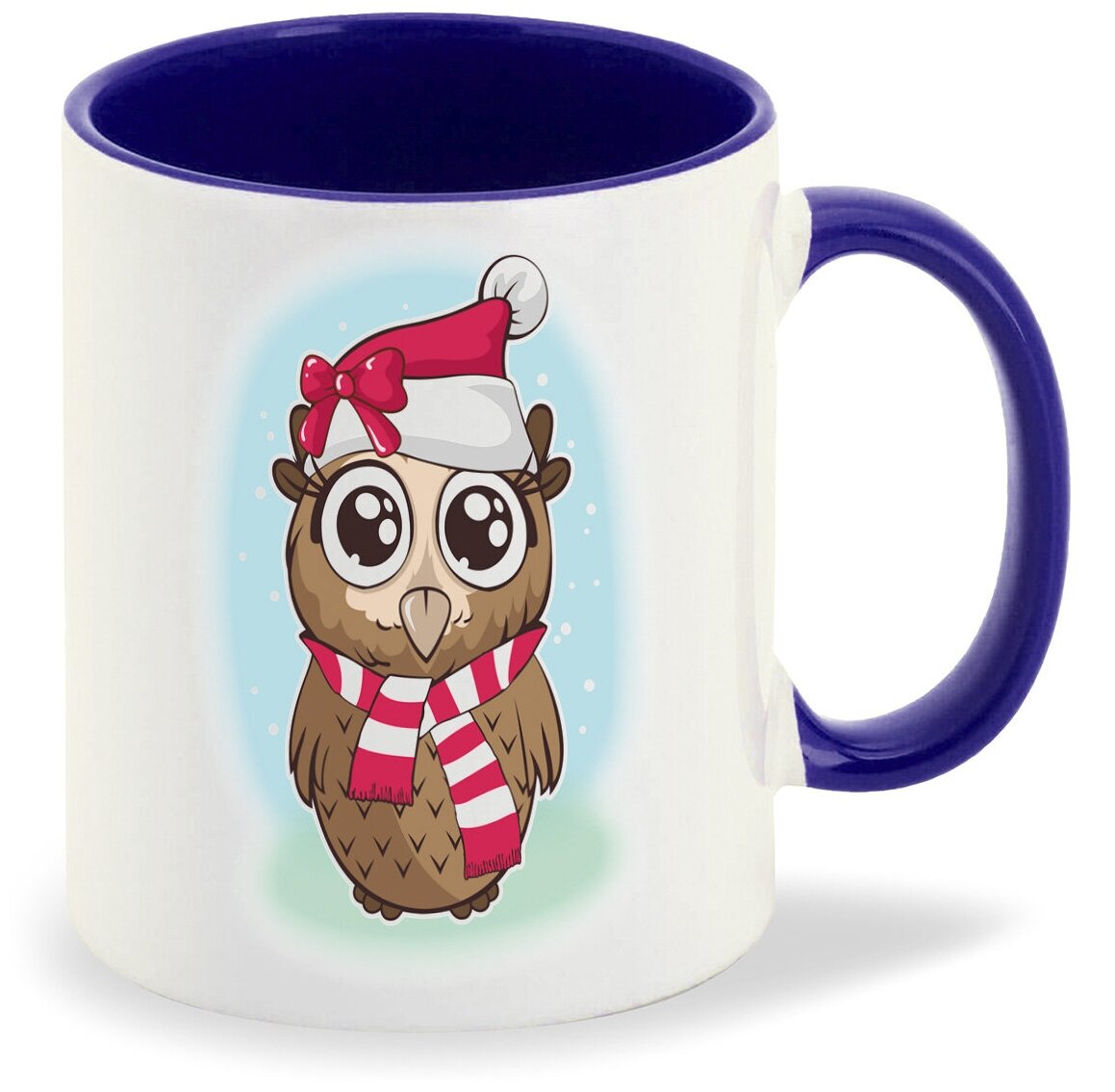 Кружка синий CoolPodarok сова