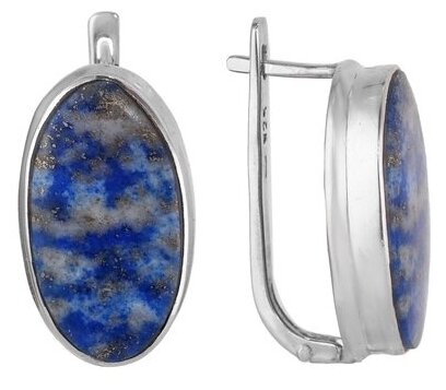 Серьги Серена-Сильвер, серебро, 925 проба, лазурит