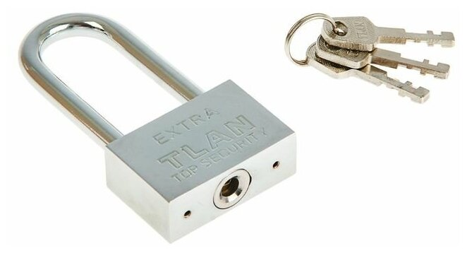 Замок навесной ТероПром 622392, тип 6, 6х50 мм, длинная дужка, 622392