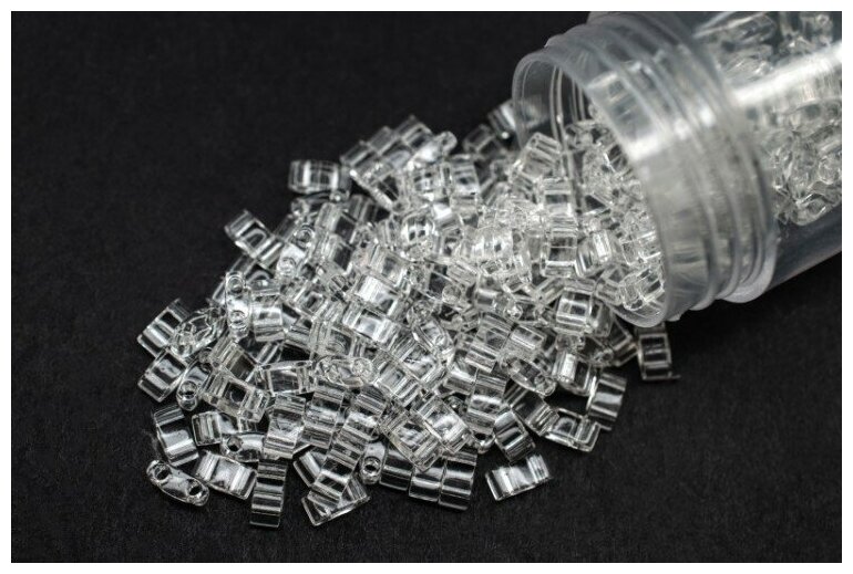 Бисер японский MIYUKI Half TILA #0131 хрусталь, прозрачный, 5 грамм