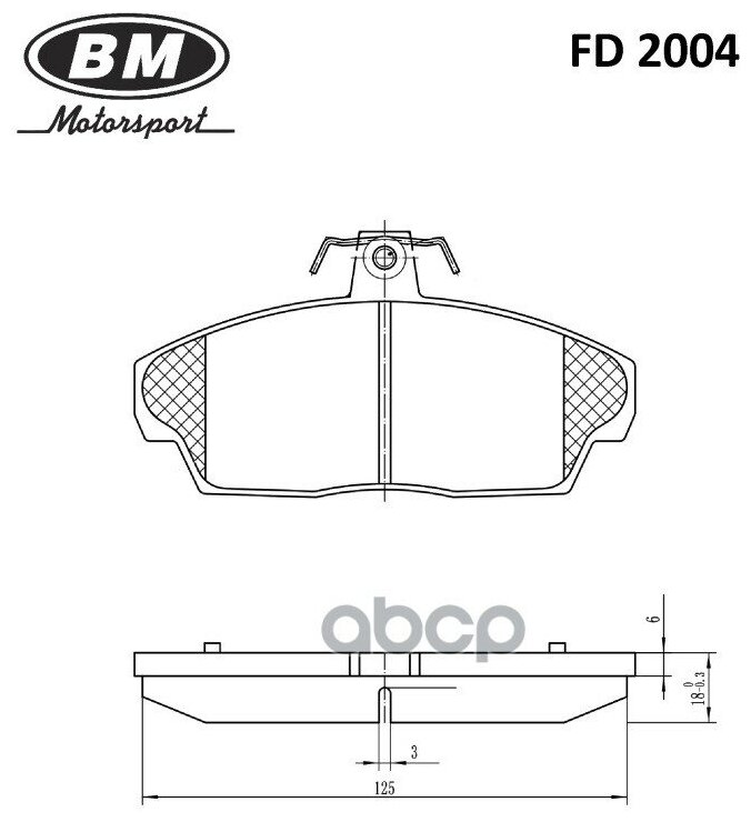 Колодки тормозные дисковые BM-Motorsport арт. fd2004