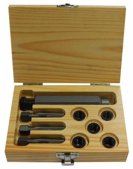 PARTNER PA1010125 Набор для ановления резьбы свечей накаливания, метчики и футороки9пр. (M10x1.25-5шт)