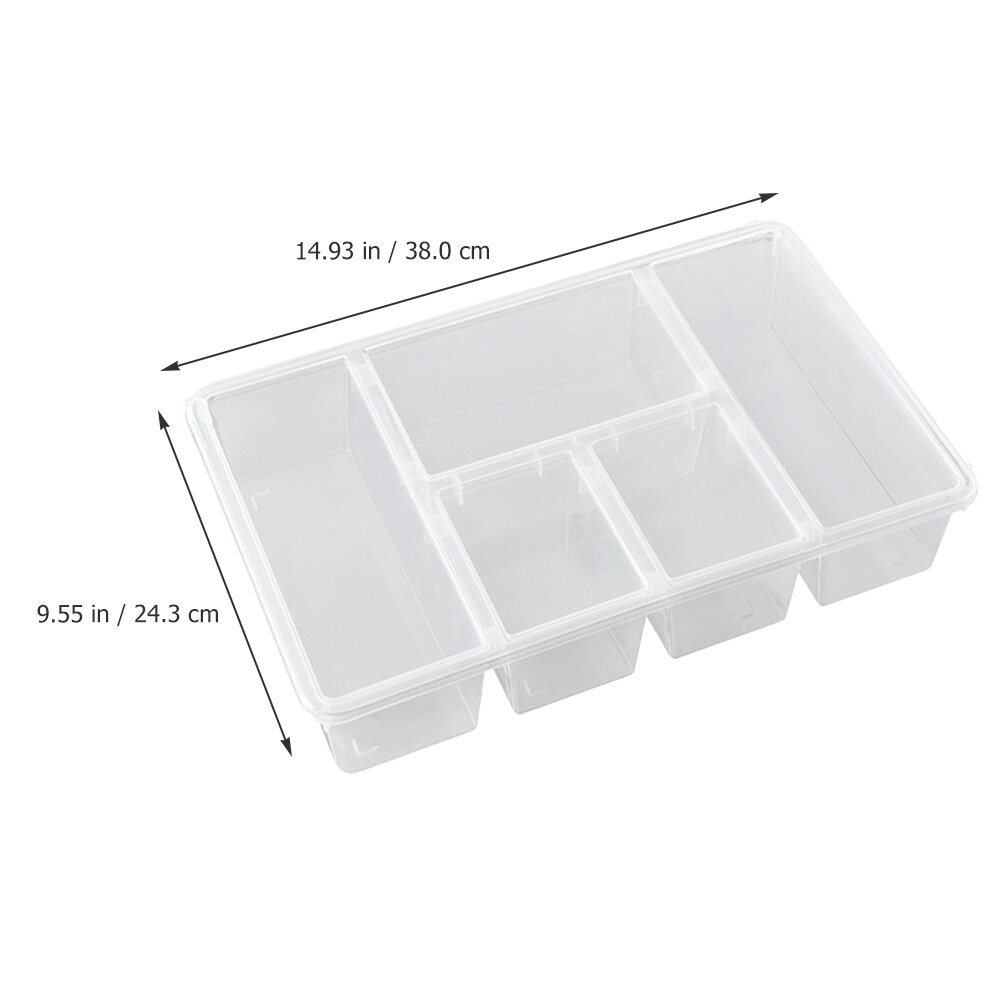 Прозрачная Контейнер Для Хранения Продуктов С Отсеками 38X24.3X7.5Cm