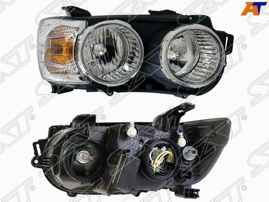 Фара Chevrolet Aveo 11-15 (Справа/ Галоген/ С электрокорректором/ Хром) SAT ST-235-1114RMLDEM1 | цена за 1 шт