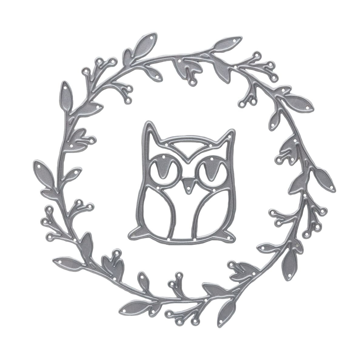 Форма для вырубки кожи, картона, ткани 'Сова', 100х100 мм, металл, Айрис