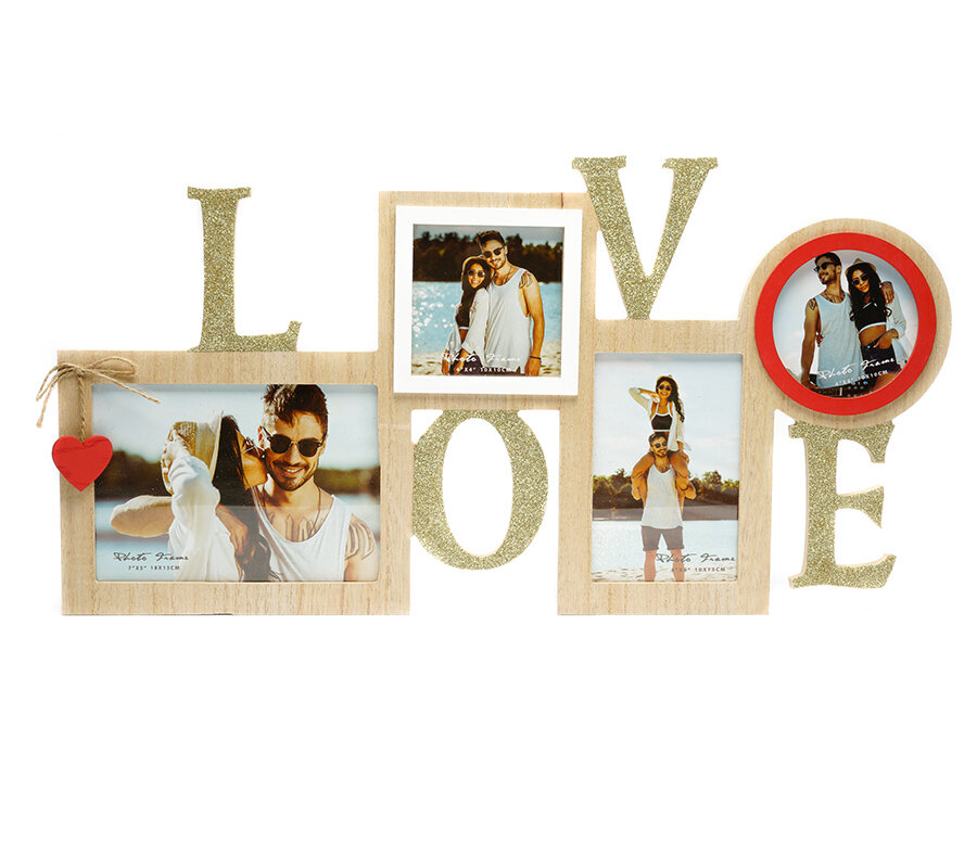 Фоторамка Fotografia "Love" на 4 фото: 10x15 + 13x18 + 2х 10x10 см