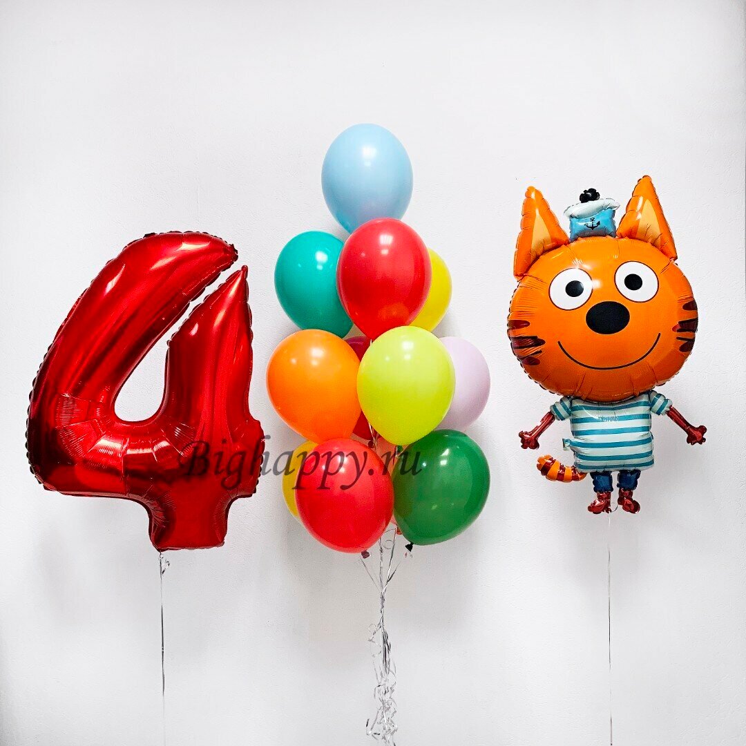 Композиция из шаров с фигурой Коржика