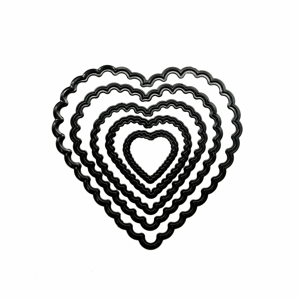 Форма для вырубки ScrapBerry's 'Сердечки Фигурные', SCB20022832, 5 шт (3,2*3; 5*4,5; 6,7*6,5; 8,6*8; 10,7*10,5 см)
