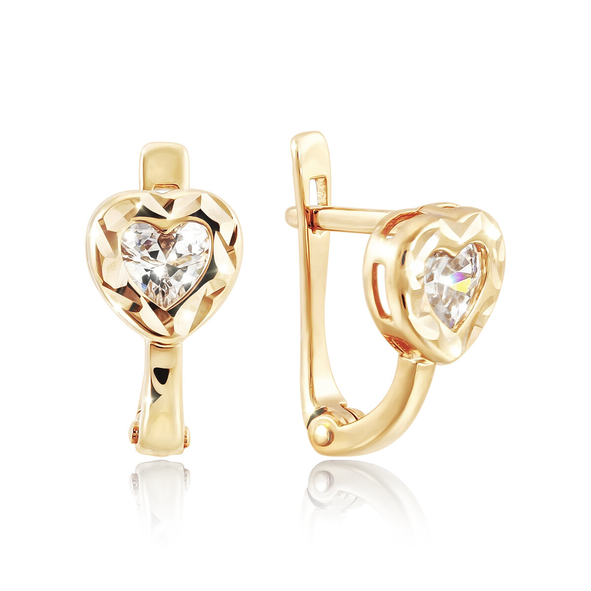 Серьги, золото, 585 проба