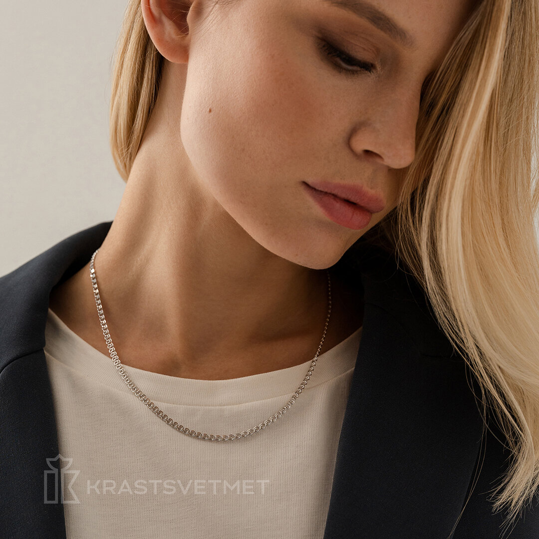 Цепь серебро, 925 проба, родирование