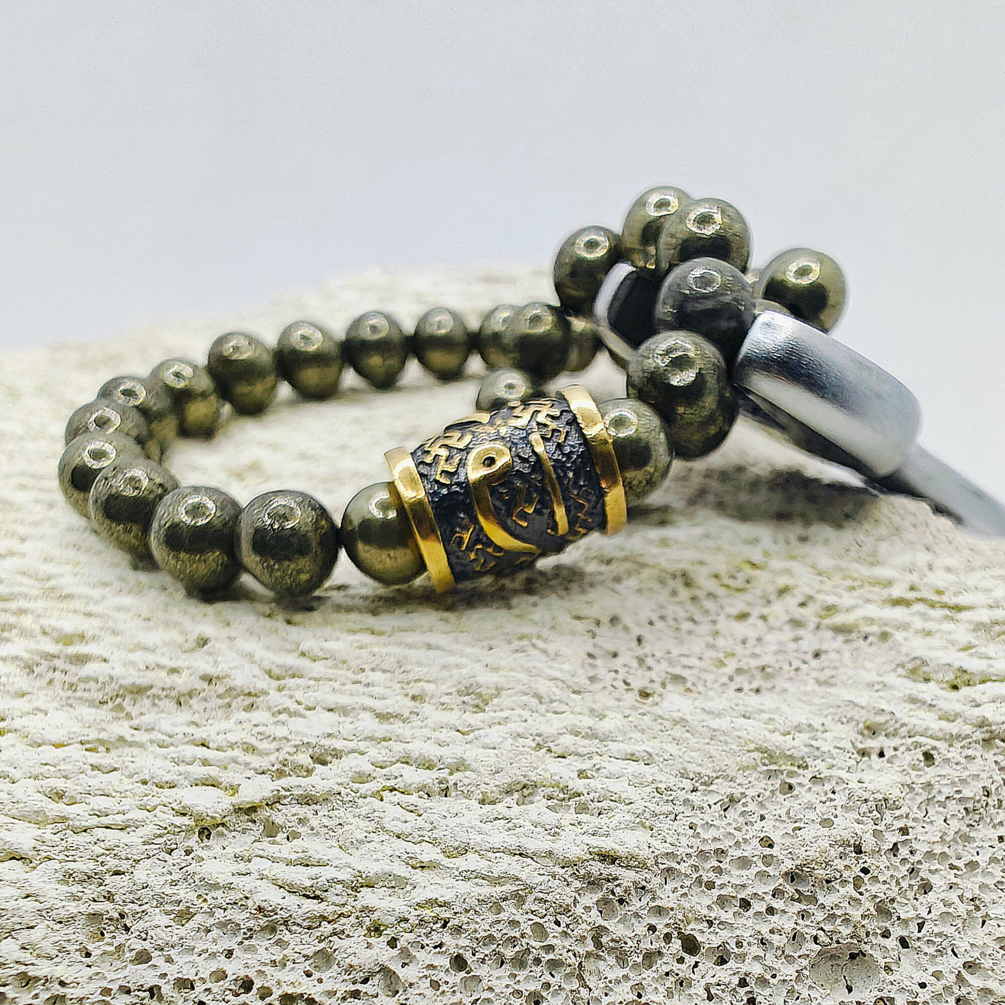 Браслет-цепочка, пирит