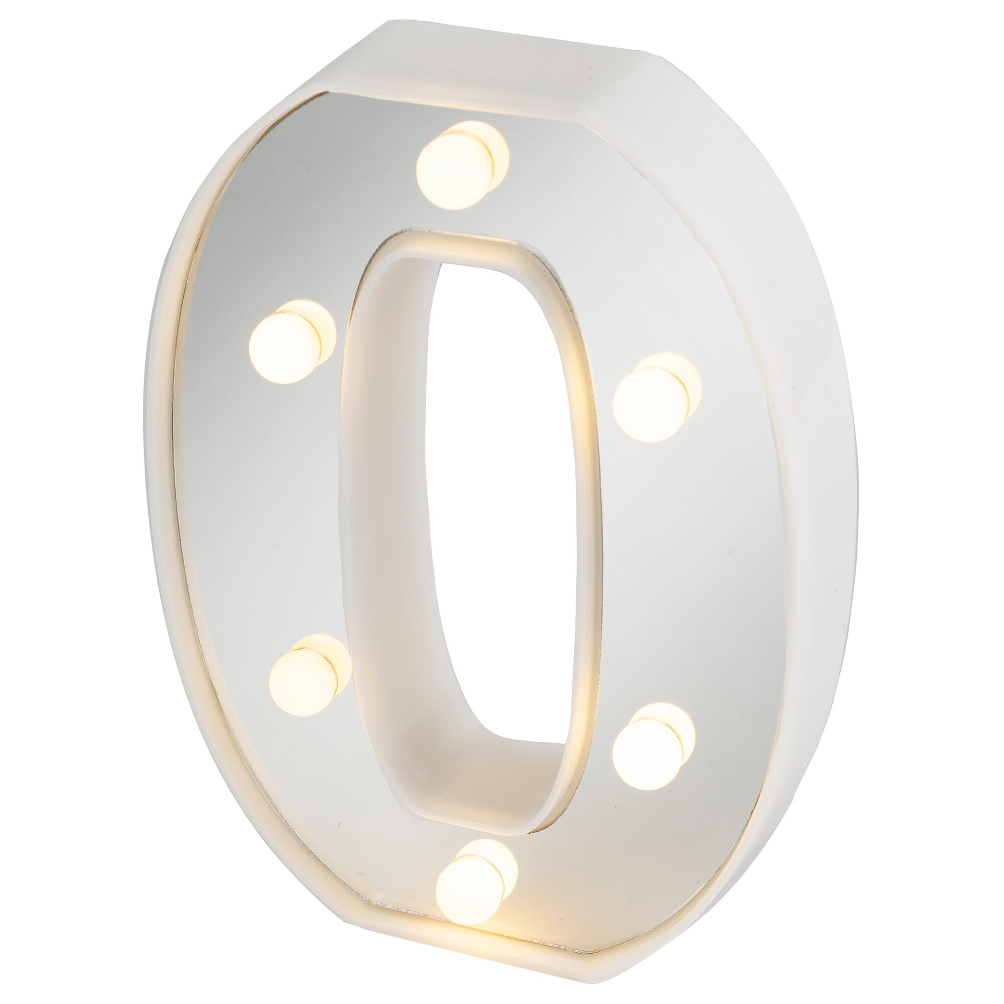 Световая фигура Цифра, 0, 16 см. Серебро, 1 шт.