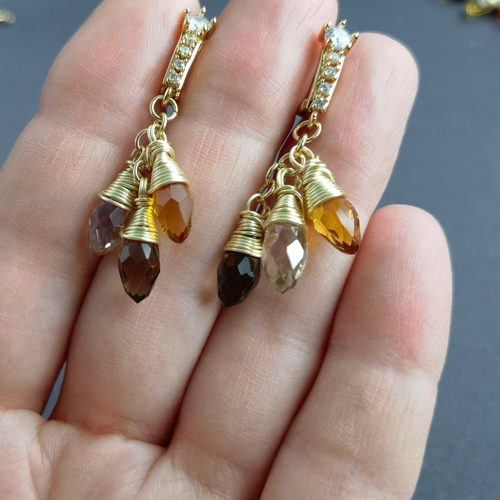 Серьги, кристалл