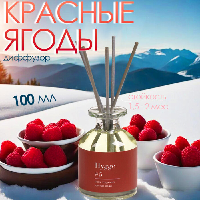 Диффузор ароматический Hygge #5 Красные ягоды, 100 мл