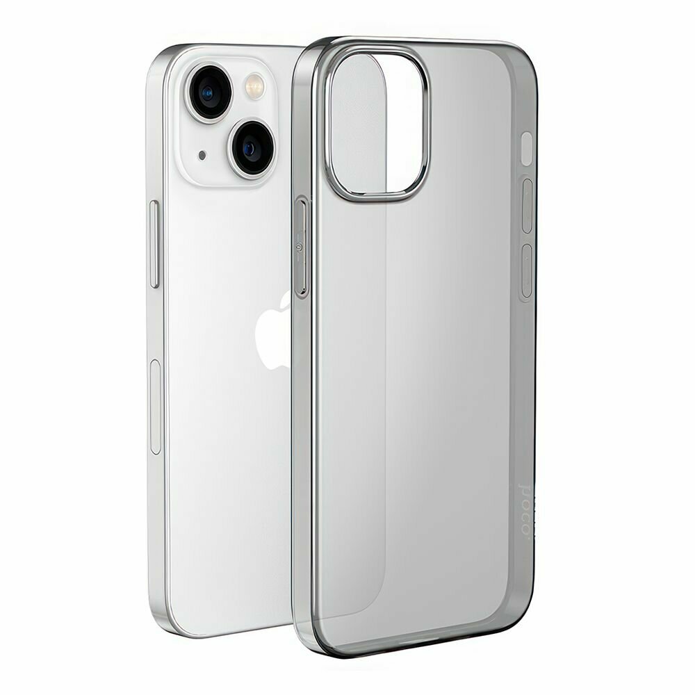 Чехол HOCO Light для Apple iPhone 15 Plus, TPU (прозрачный/черный)