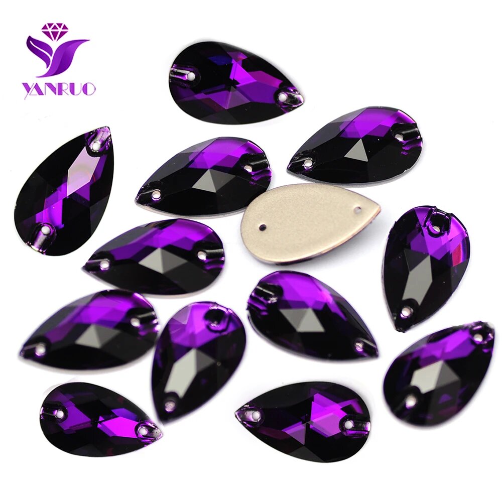 Кристаллы YANRUO 3230 для декора Фиолетовый, 11x18mm 20Pcs, Purple Velvet