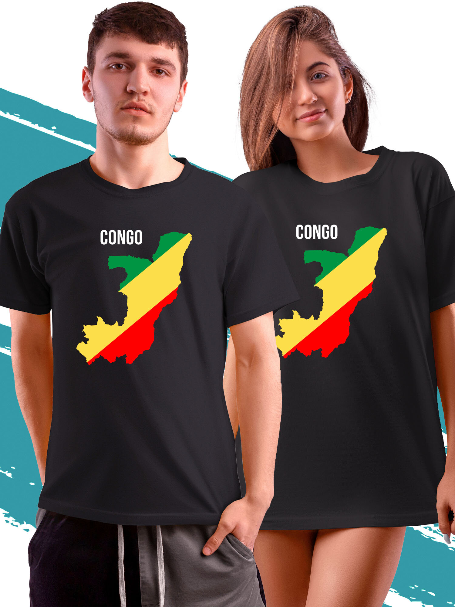 Футболка флаг Республики Конго-The Republic of the Congo