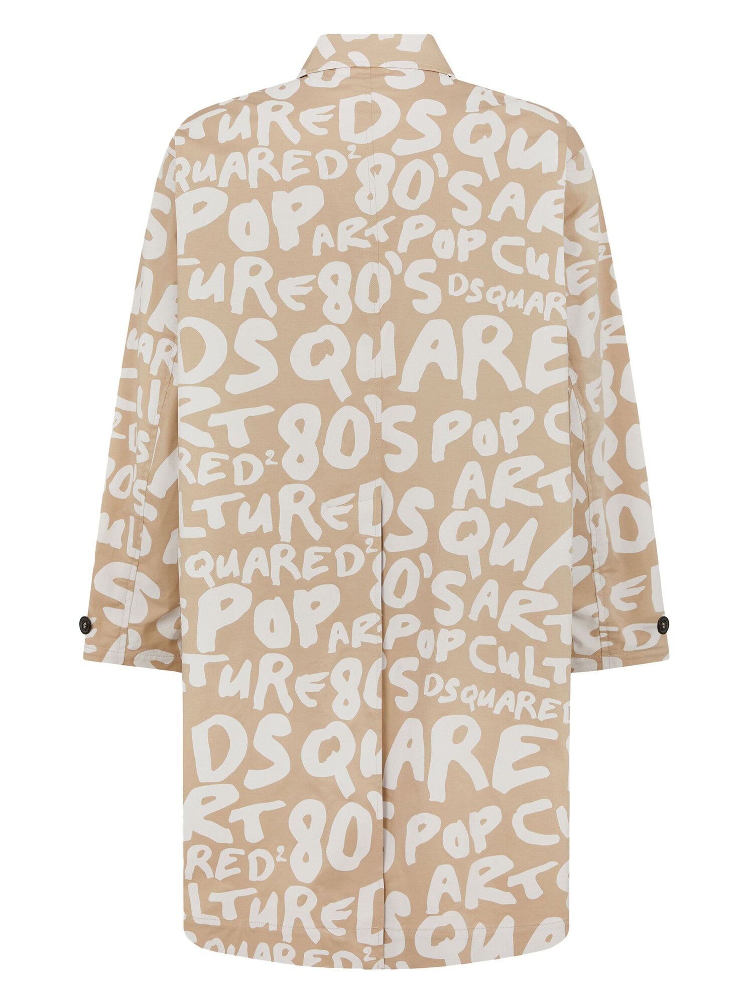 Пальто DSQUARED2 Logo-print single-breasted coat, размер 50, разноцветный — фото 1